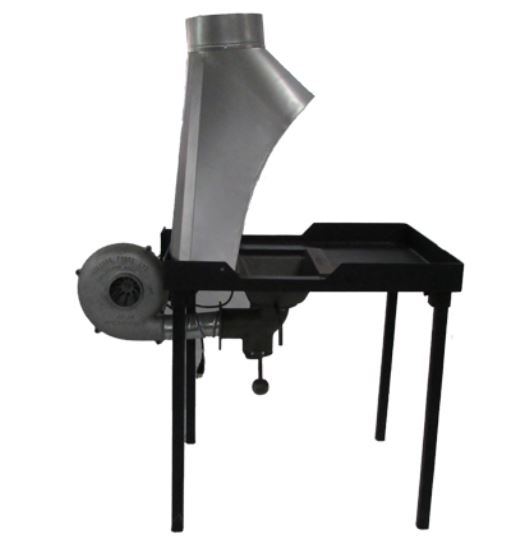 24" Shop Coal Forge | Dumping Ashgate, PB50 Blower, 24" Hood